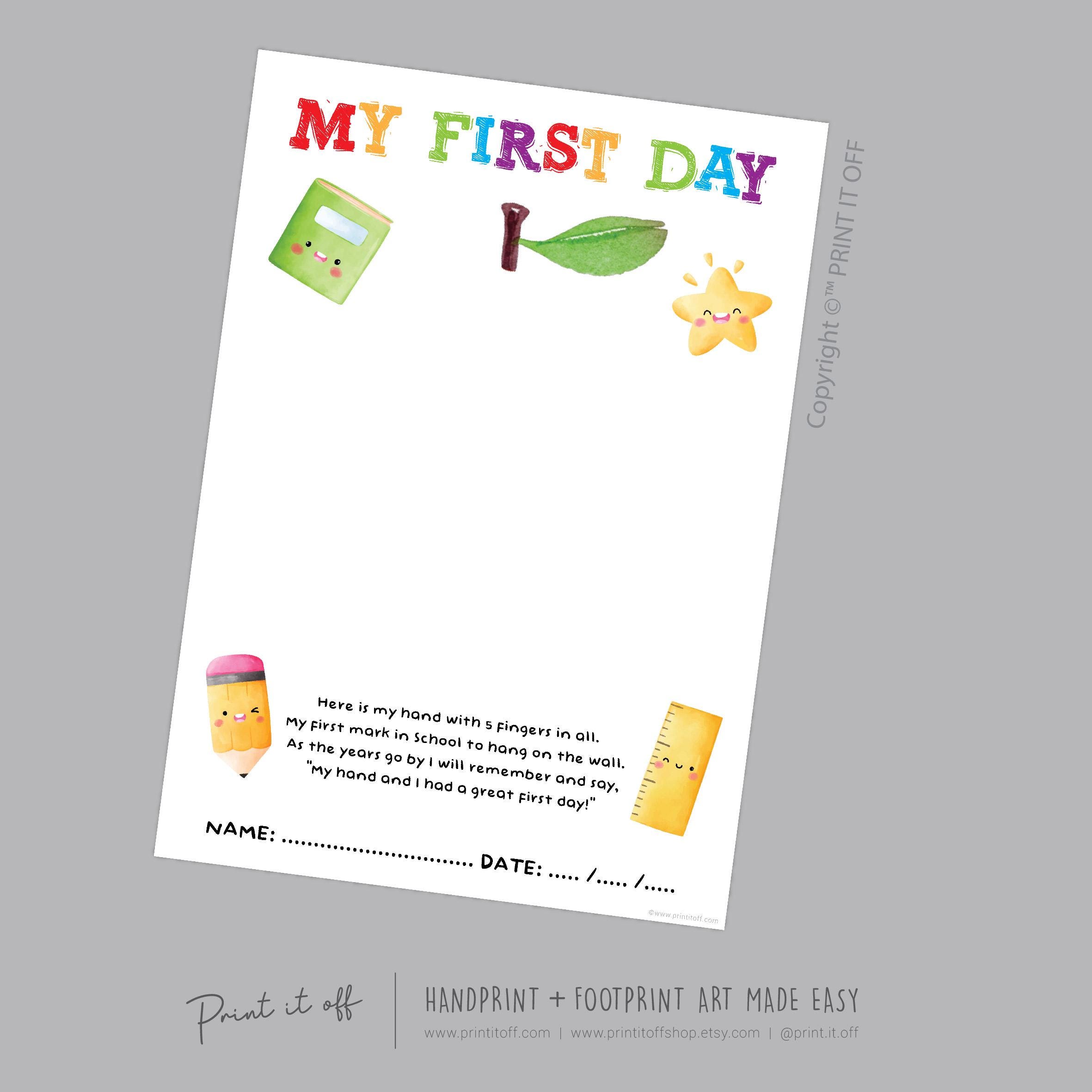1st First Day School Poem Apple / Kindergarten Pre-k Daycare Pre-school ...