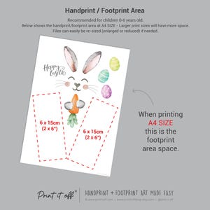 Hoppy Easter / Footprint Handprint Art / Bunny Feet Foot Carrot / Kids ...