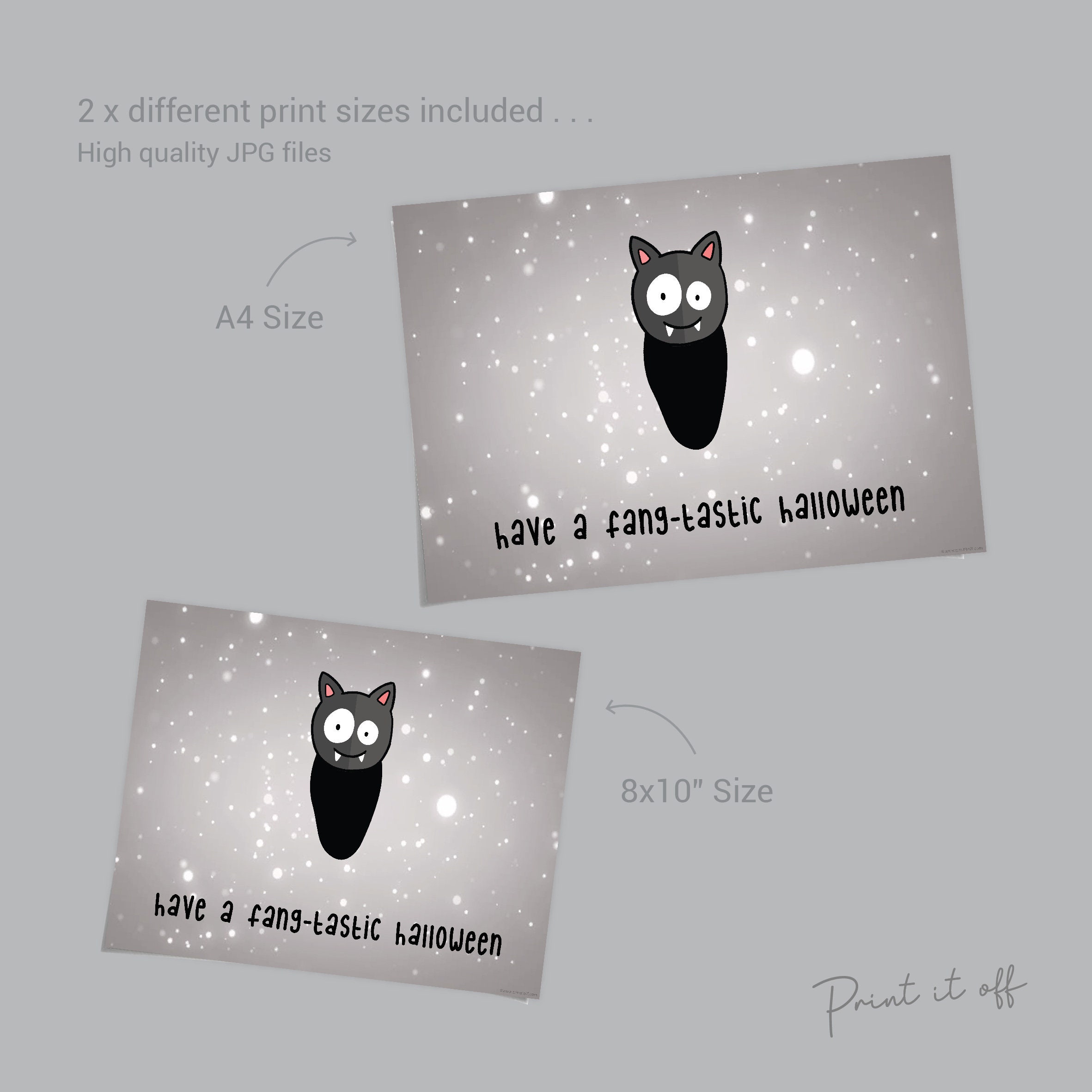 Have a Fang-tastic Halloween / Handprint Art / Bat Happy Halloween ...