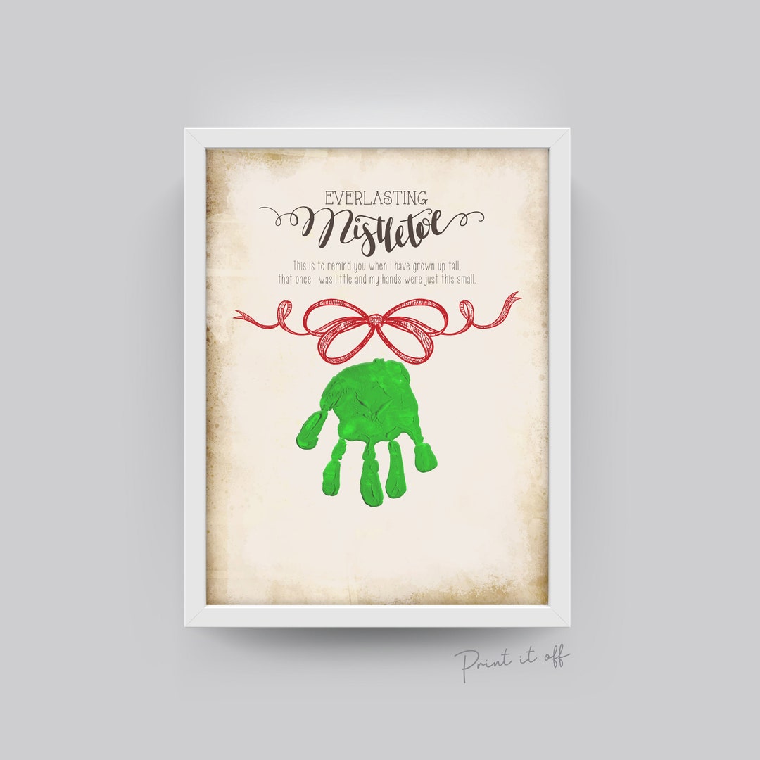 Everlasting Mistletoe Handprint / Baby Toddler Kids Art Craft / First ...