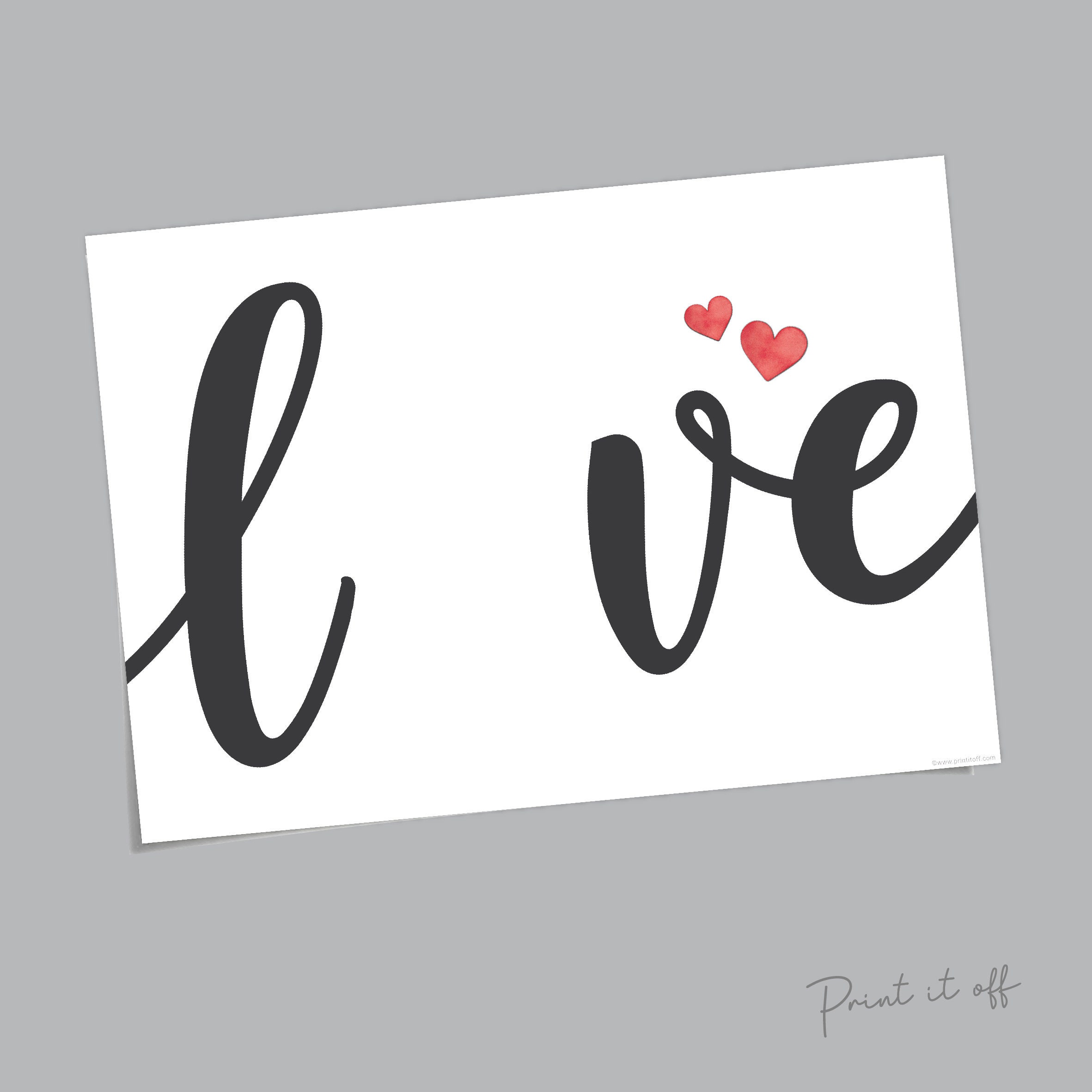 LOVE / Handprint Footprint Art Craft / Heart Love - Etsy