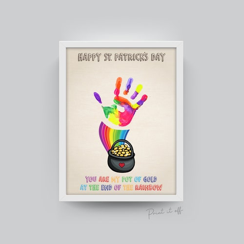 St Patrick's Day Rainbow Handprint Art Rainbow Handprint - Etsy