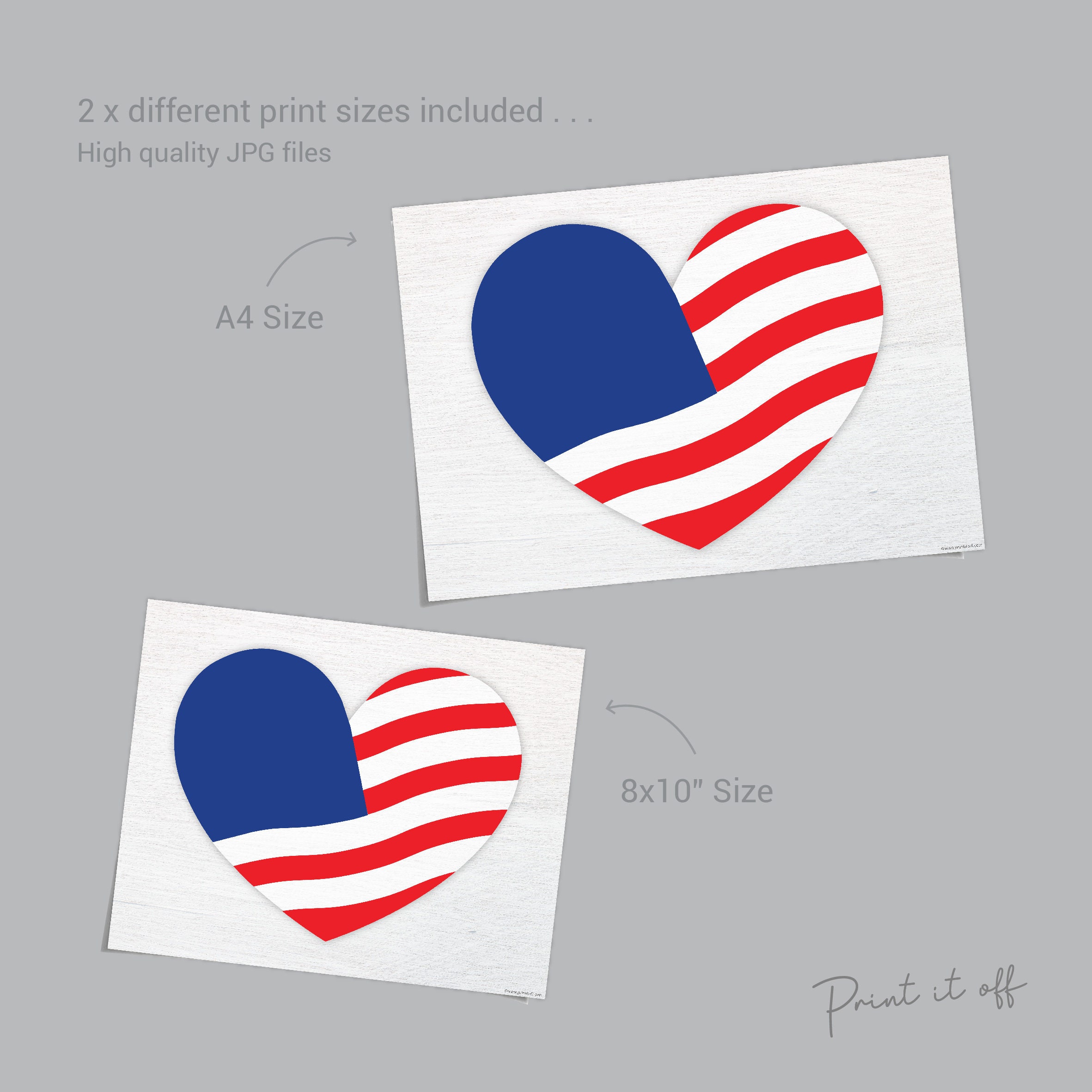 Flag Heart / Handprint Footprint Art / 4th of July Independence Day ...