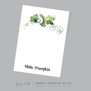 Hello Pumpkin Footprint Handprint Foot Hand Halloween Art Craft / Kids ...