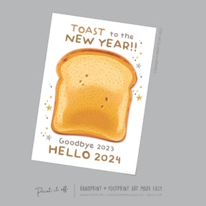 New Years 2024 Art Craft / Handprint Footprint Toast / Baby Kids ...
