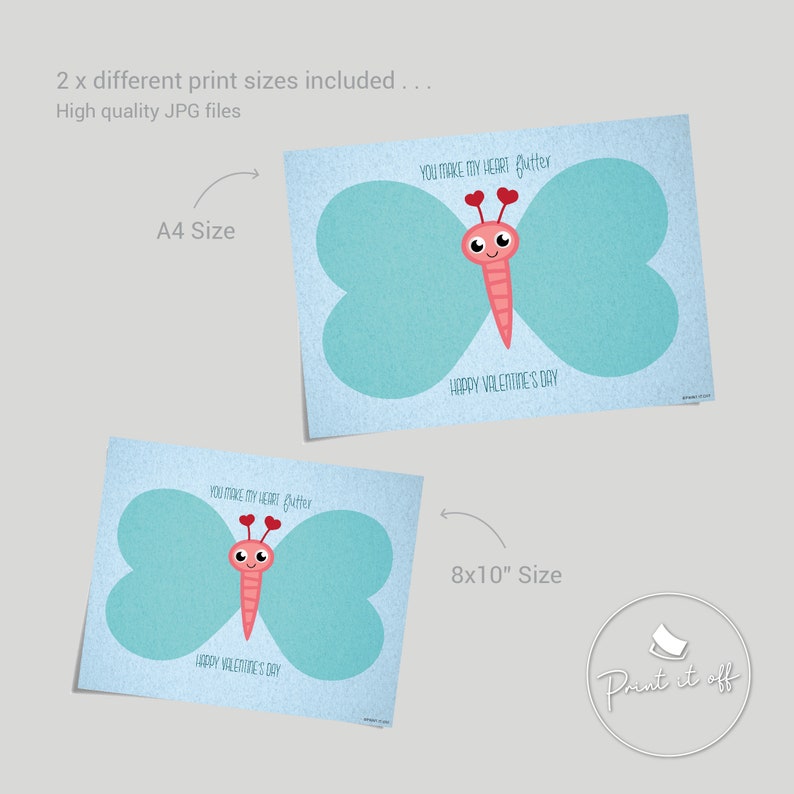 You Make My Heart Flutter / Handprint Butterfly / Happy | Etsy