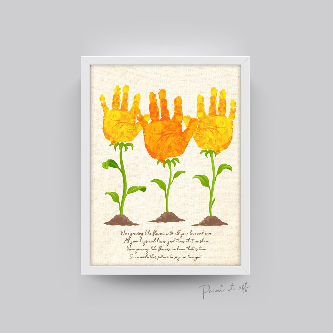We're Growing Like a Flower / Hands Handprint Art / Kids - Etsy