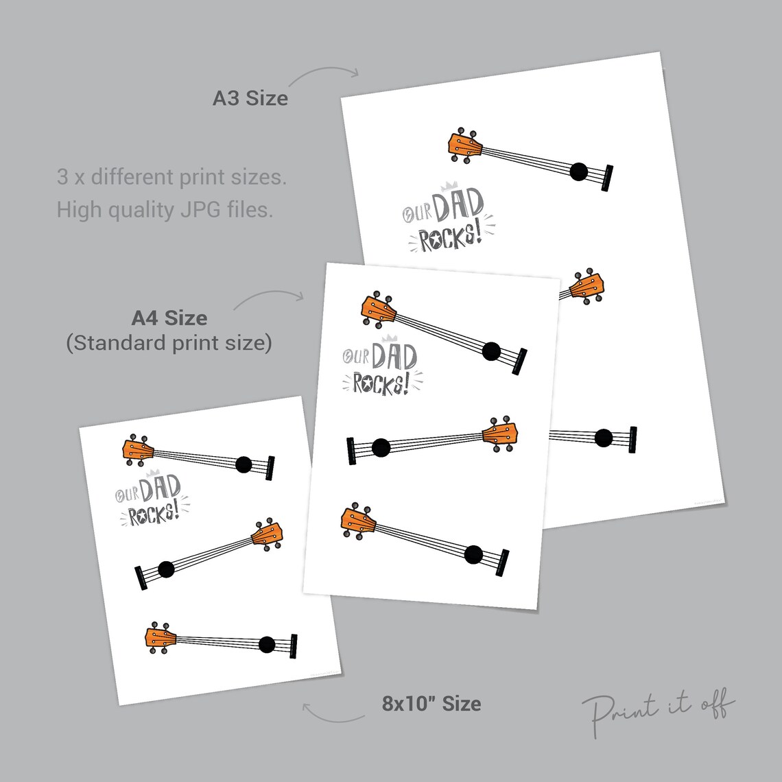 Handprint Art Craft / My Dad Rocks / Father's Day Birthday - Etsy