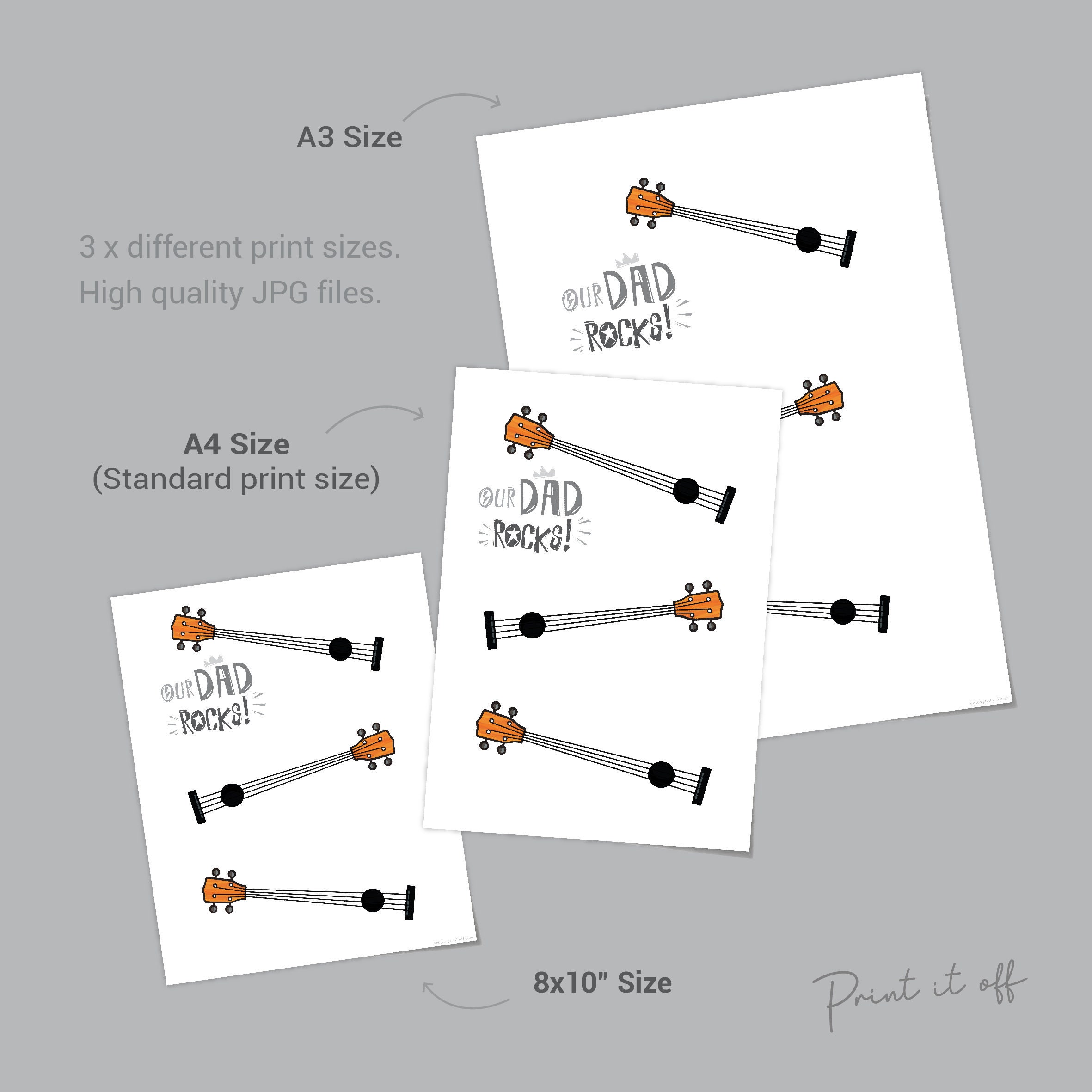 Handprint Art Craft / My Dad Rocks / Father's Day Birthday / 3 X ...