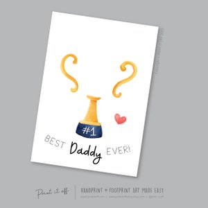 Trophy #1 Dad Daddy Handprint Art Craft / First Father's Day Award Cup ...