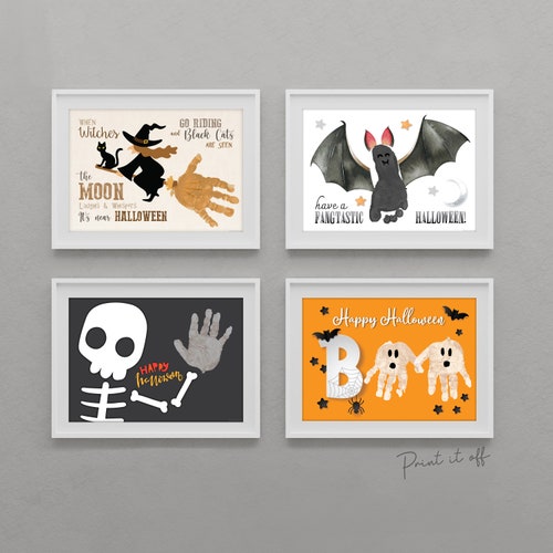 Halloween Handprint Craft DIY Craft for Kids Art Halloween - Etsy
