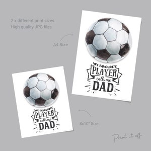 Football Soccer / Handprint Footprint Art Craft / Sports Dad Father's ...