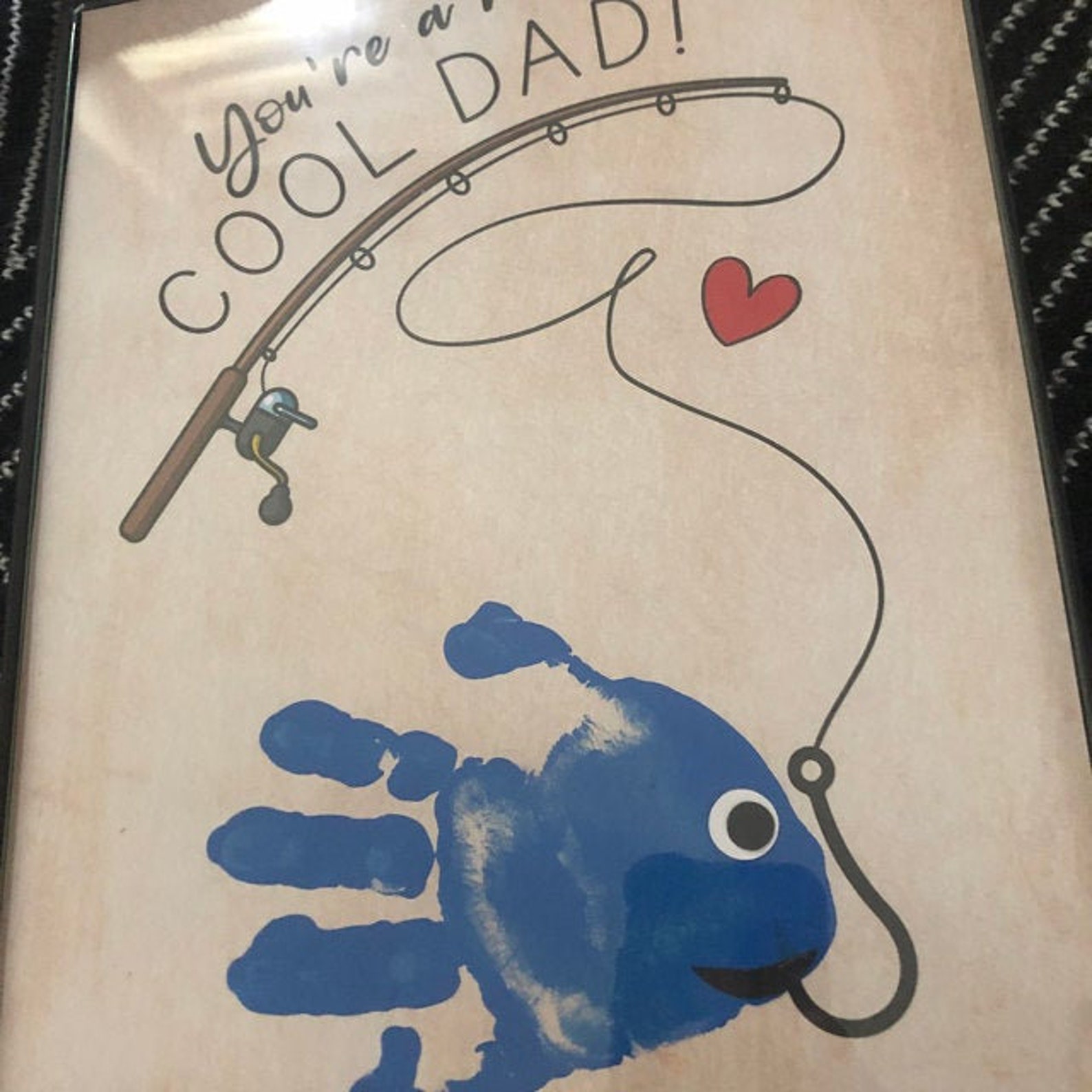 Your a Reel Cool Dad / Fish Hand Handprint Art / Father's - Etsy