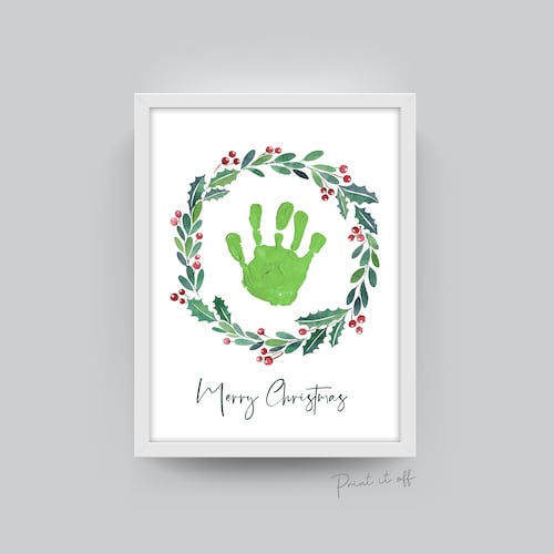 Joy / Christmas Xmas Handprint Art Craft / Baby Kids Toddler - Etsy