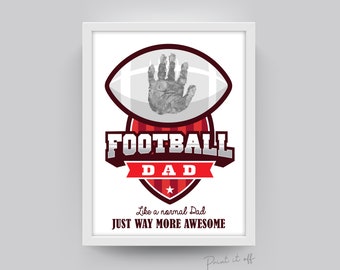 Football Handprint Art - Etsy