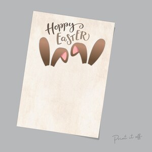 Hoppy Easter 2 X Bunny Brown / Footprint Art / Siblings Foot Feet ...