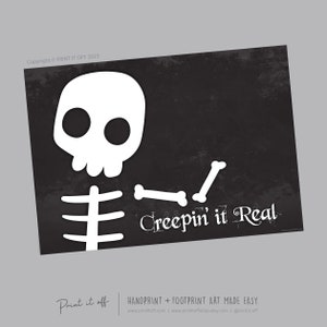 Creepin It Real Skeleton Footprint Handprint Foot Hand Halloween Art ...