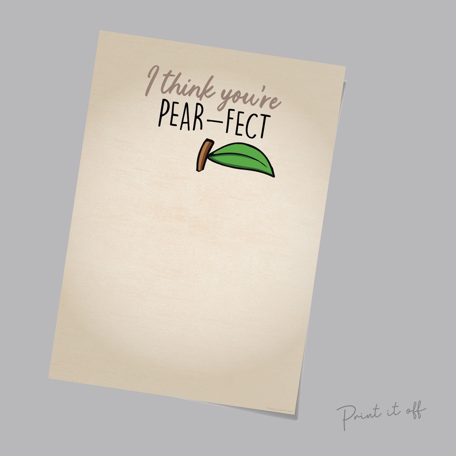 I Think You're Pear-fect / Pear Foot / Footprint Handprint - Etsy