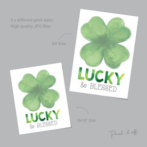 Lucky and Blessed / Handprint Craft / St Patrick's Day Clover / Art ...