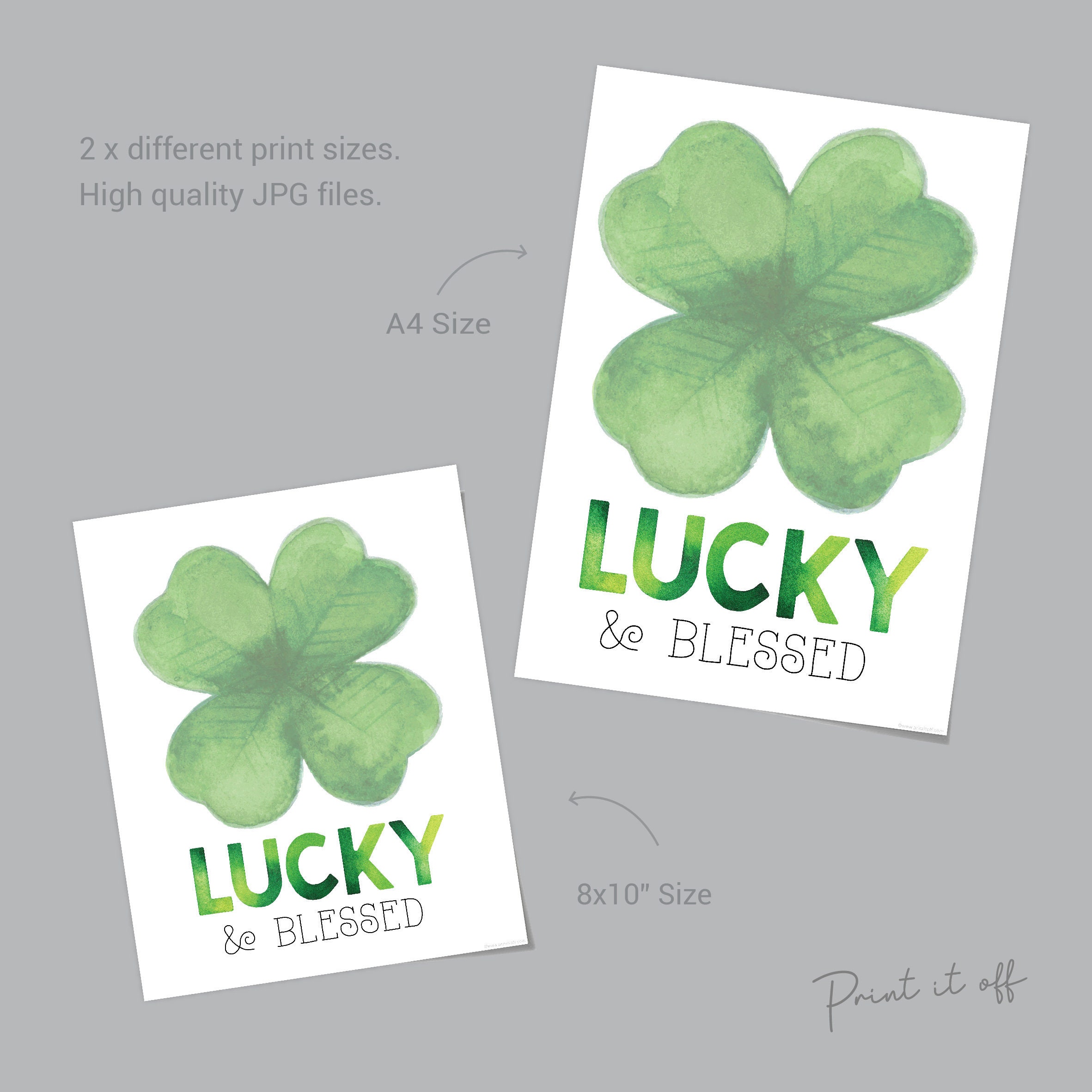 Lucky and Blessed / Handprint Craft / St Patrick's Day Clover / Art ...