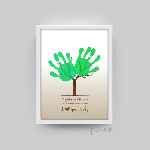 Fathers Day Handprint Art Printable - Etsy