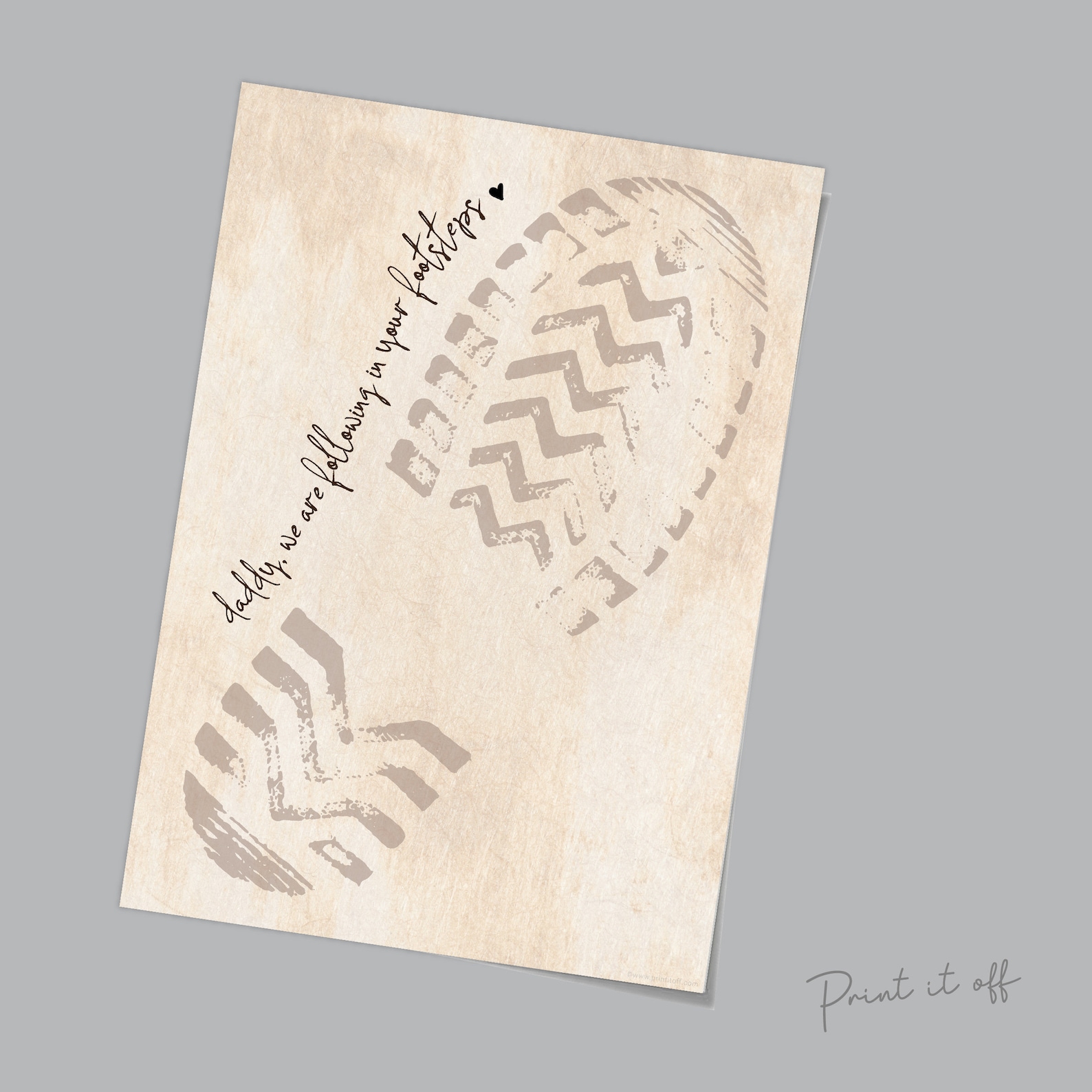 Daddy, We Are Following in Your Footsteps Footprints / Art Craft Dad ...