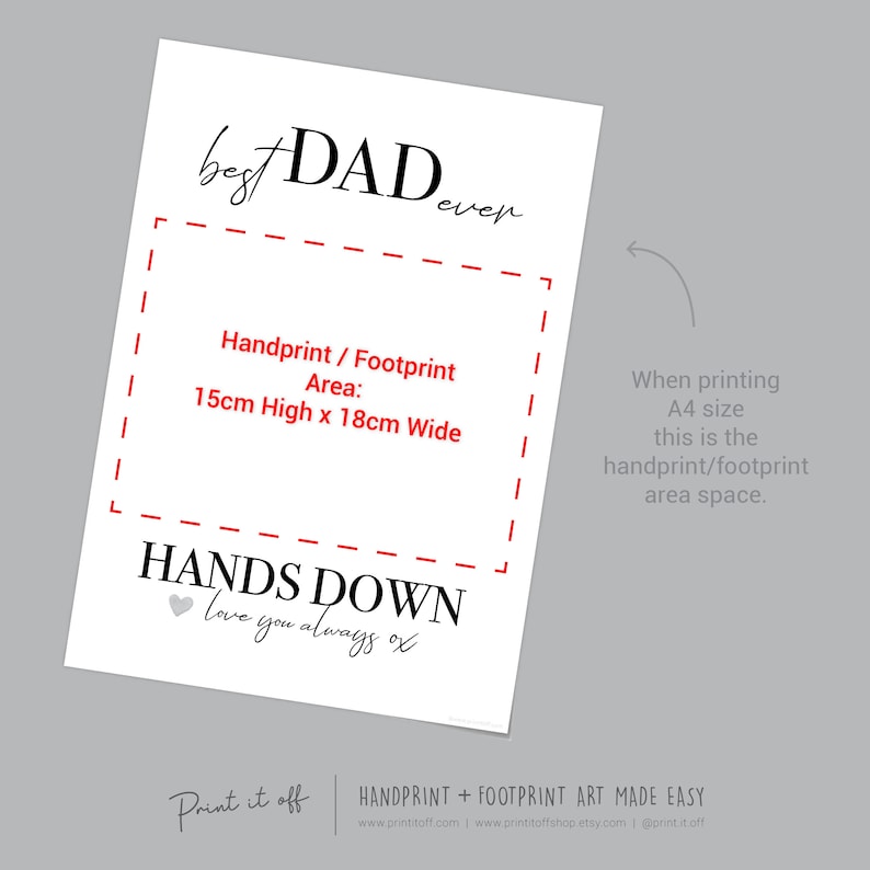 Handprint Footprint Art Craft / Best Dad Hands Down / Father's Day ...