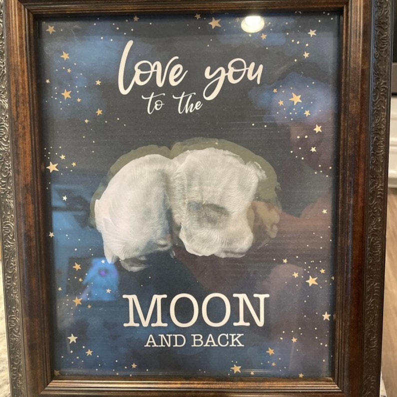 Love You to the Moon and Back / Bottom Bum Print / Valentine's Day ...