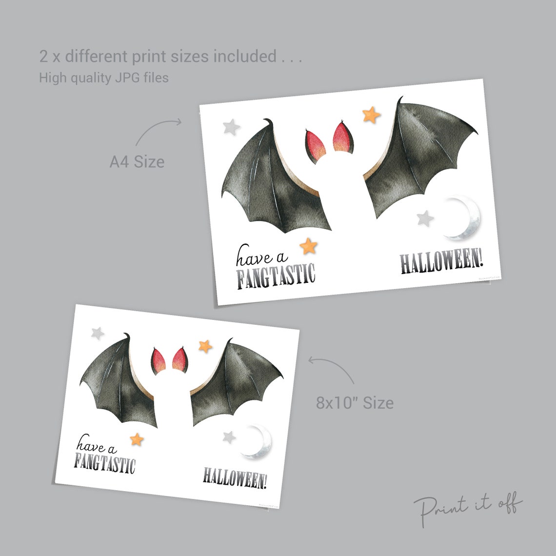 Bat Halloween Art Craft / Footprint Handprint Art / - Etsy