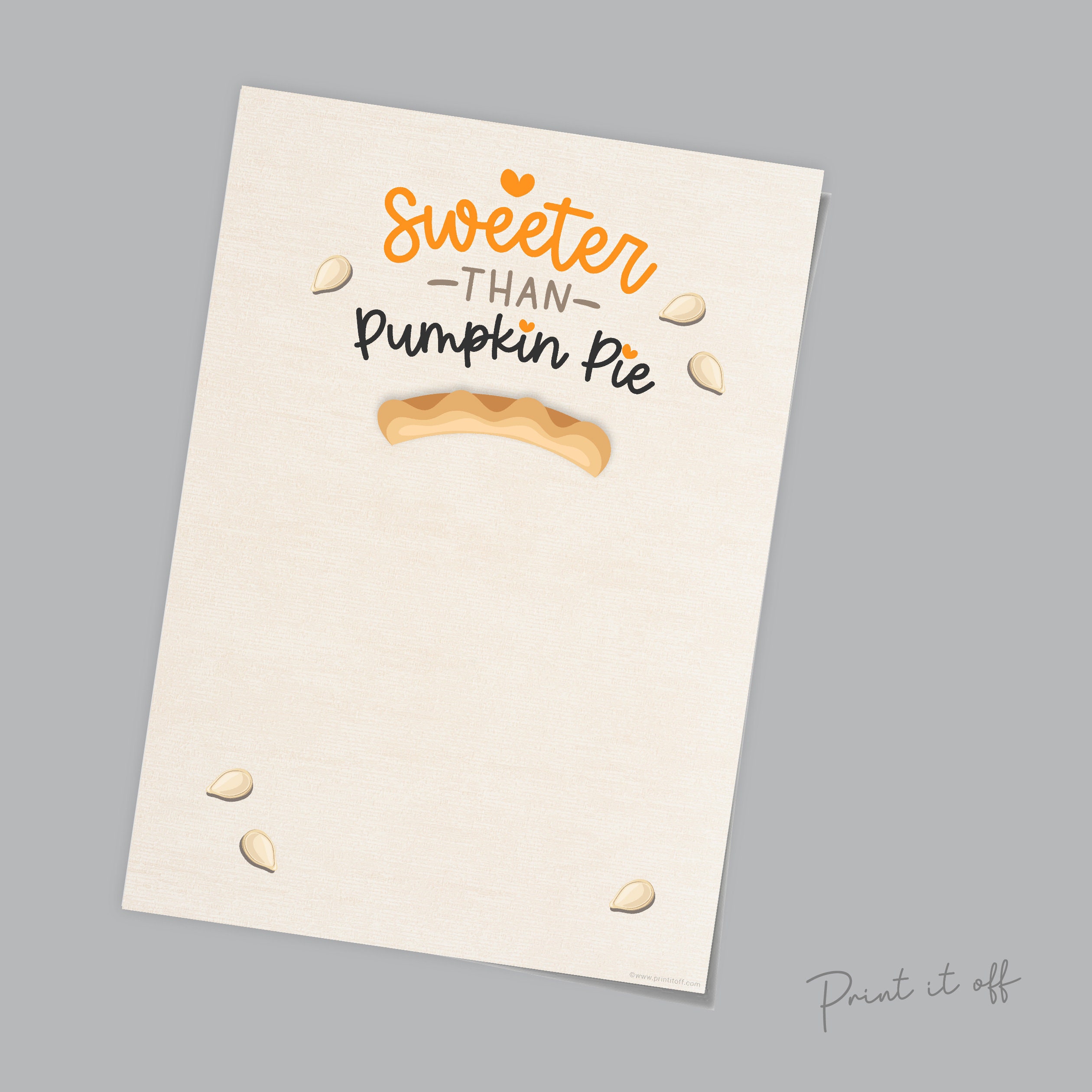 Sweeter Than Pumpkin Pie / Footprint Art Craft / Thanksgiving - Etsy