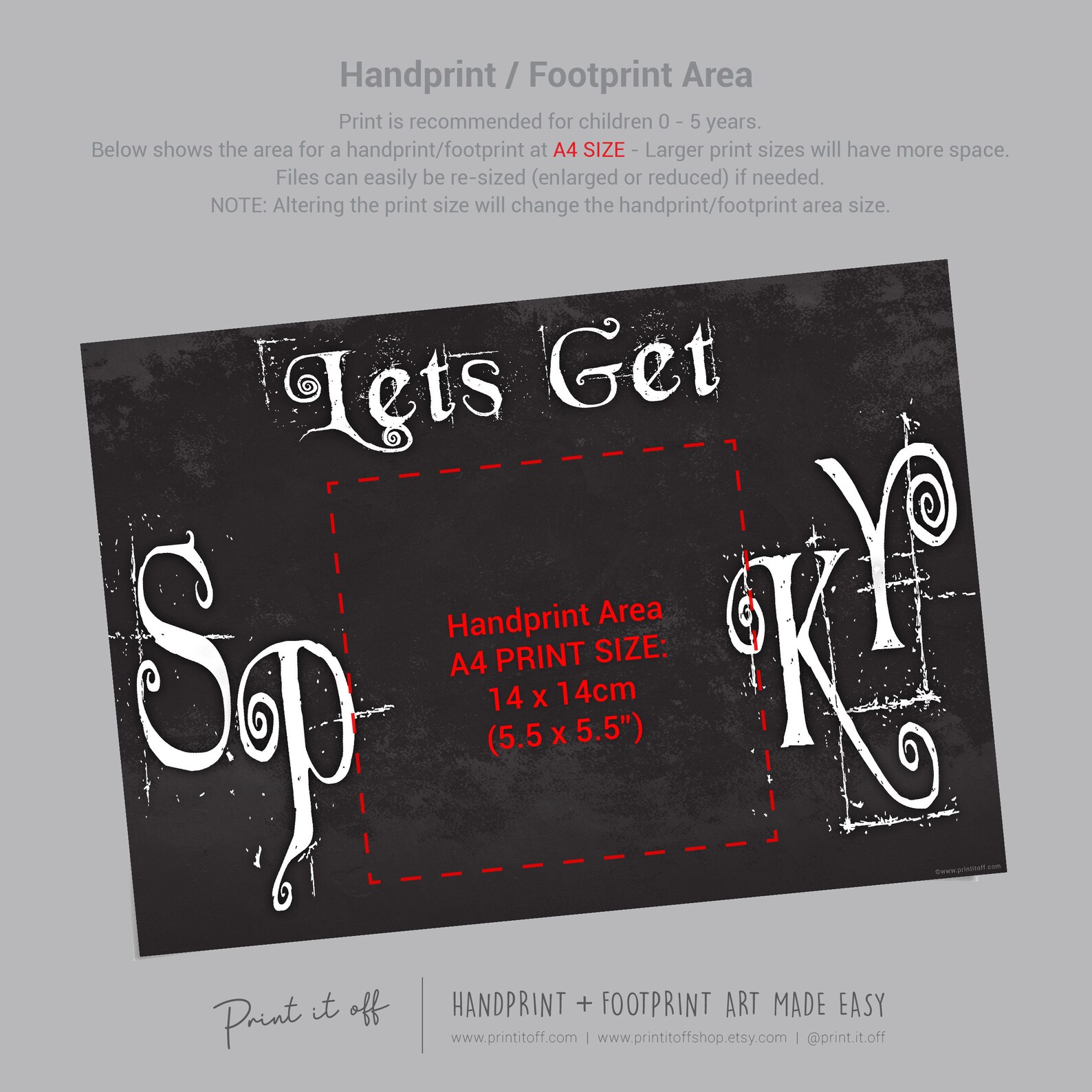 Let's Get Spooky Ghost / Footprint Handprint Foot Hand Halloween Art ...