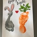 Hoppy Happy Easter Bunny Carrot / Footprint Handprint Hand Feet Foot ...