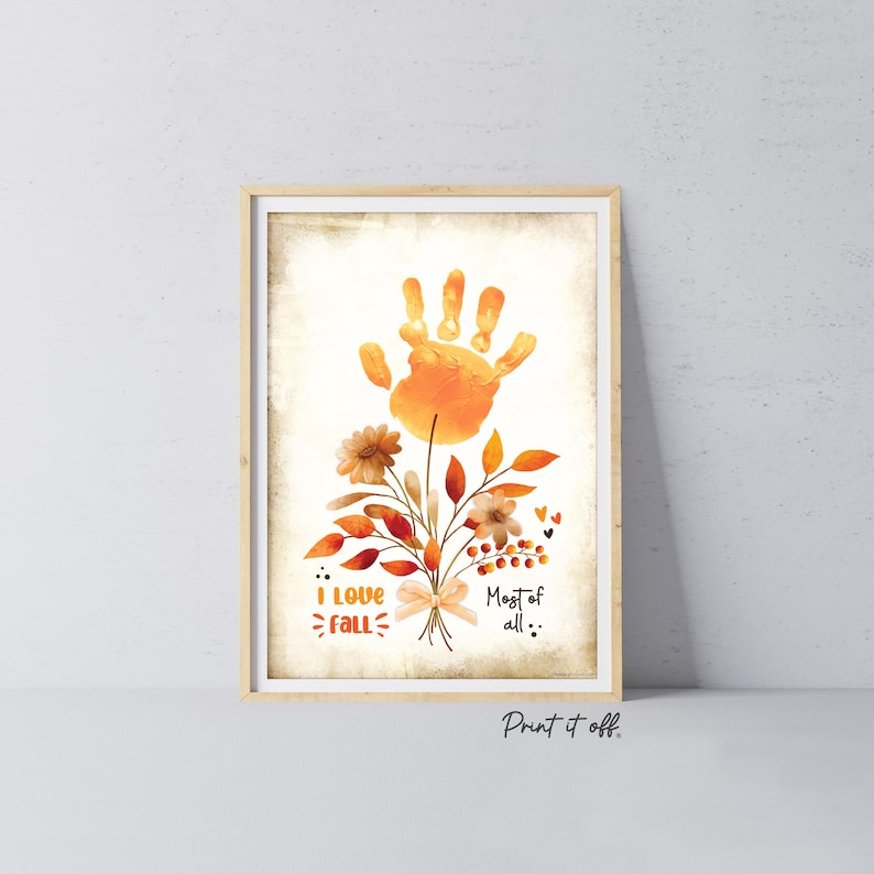 Fall Handprint Footprint Art: Baby Toddler Keepsake (digital Download ...