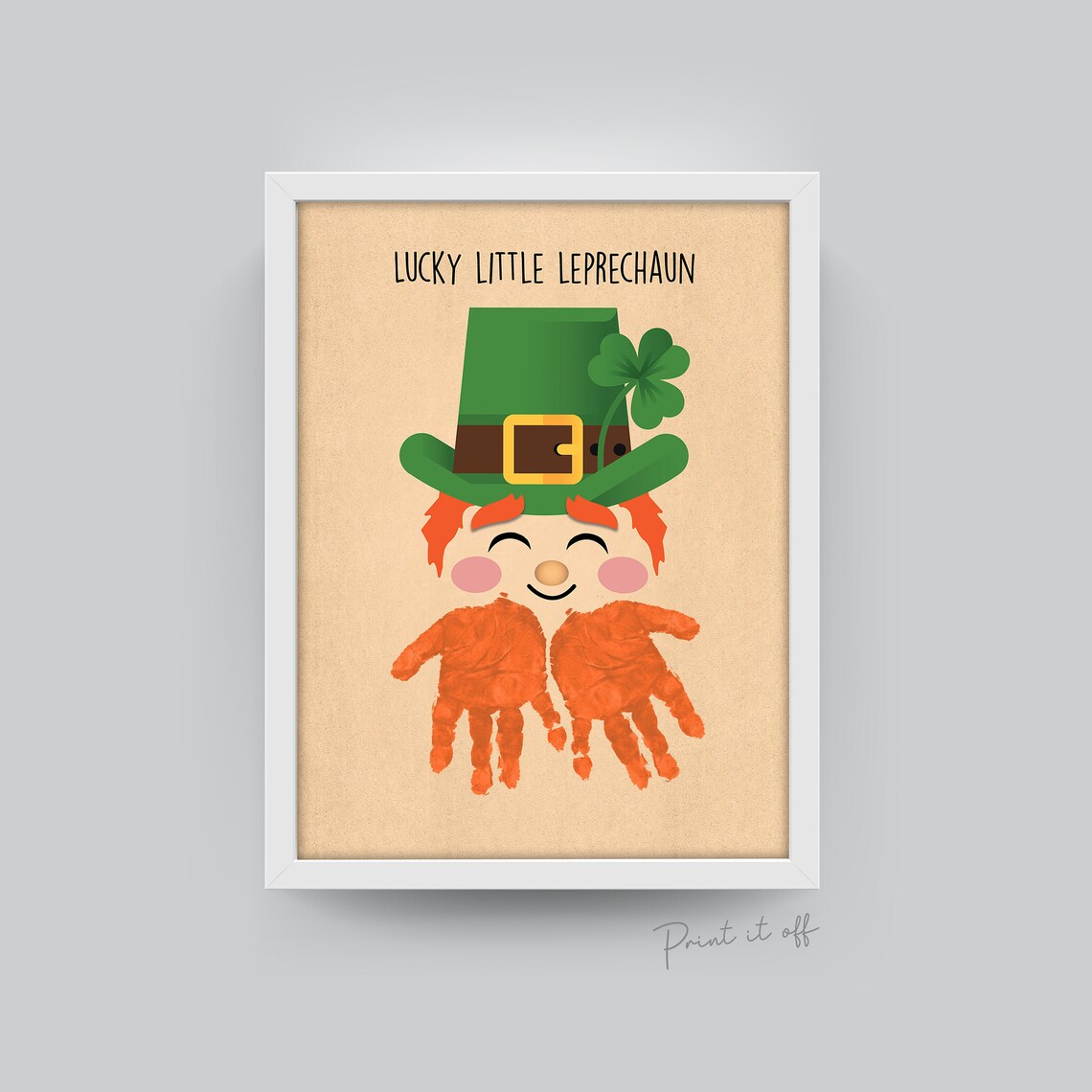 Lucky Little Leprechaun Handprint / Happy St Patrick's Day - Etsy