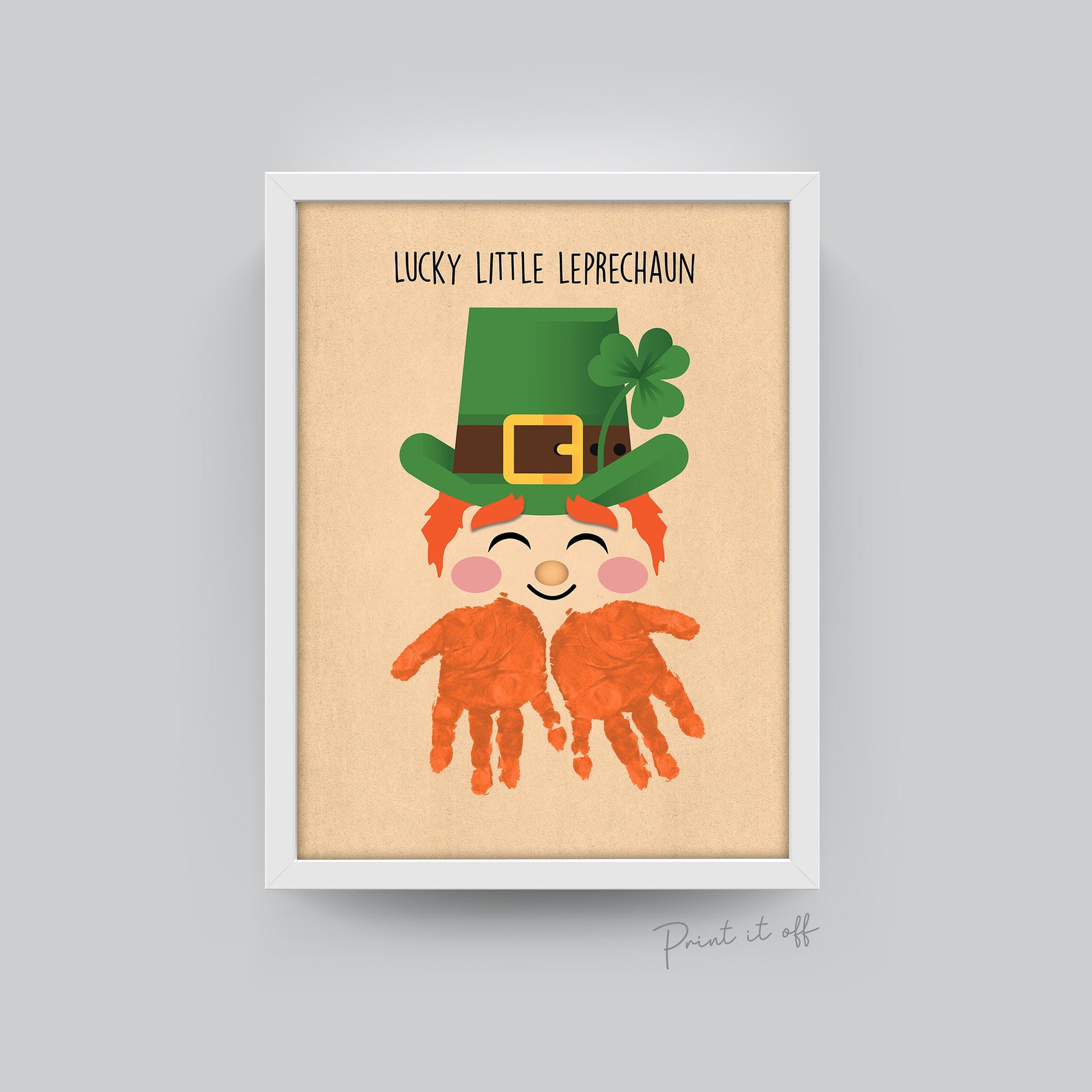 Lucky Little Leprechaun Handprint / Happy St Patrick's Day Ireland ...