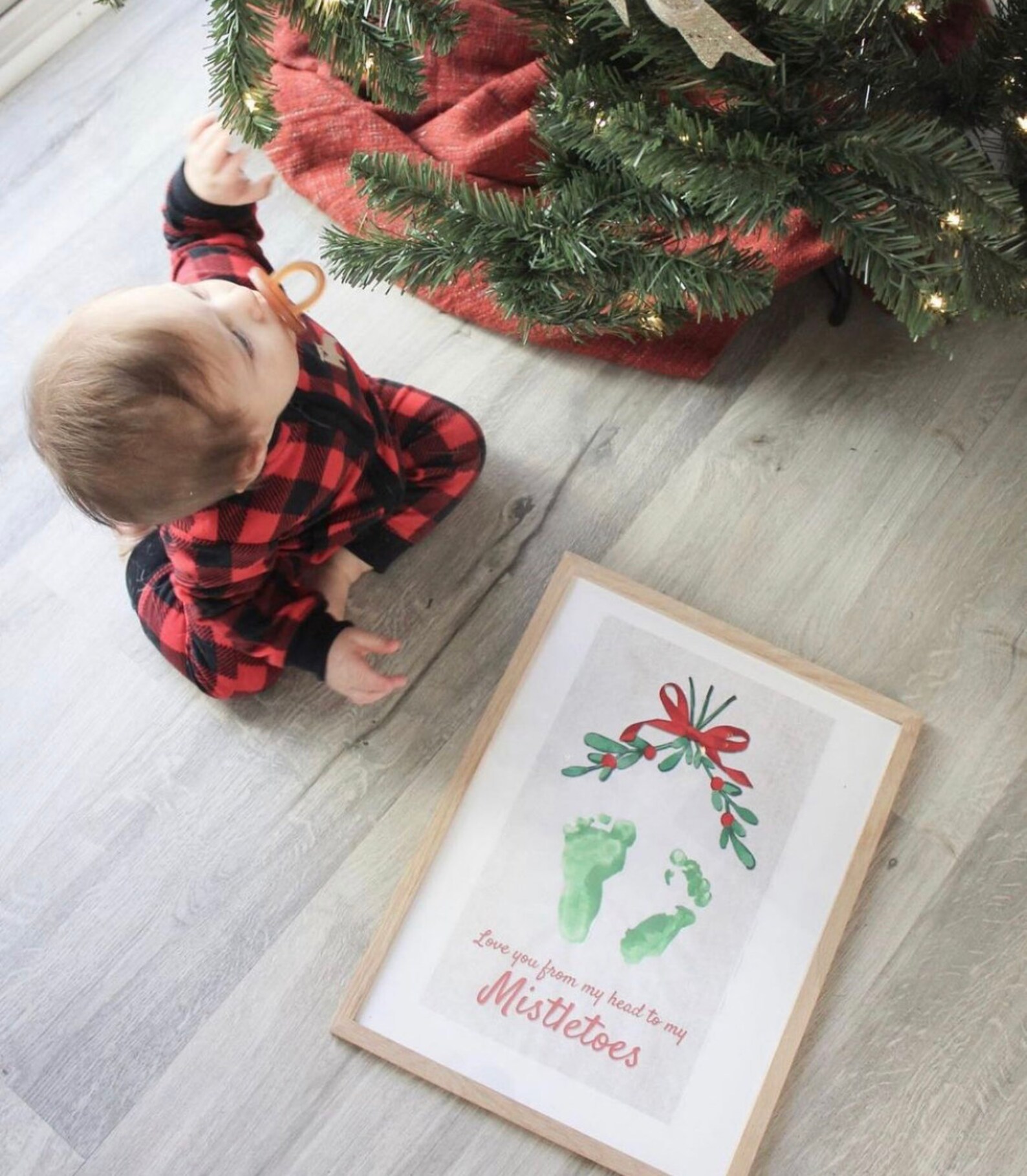 Love You From My Head to My Mistletoes / Christmas Xmas Footprint Art ...