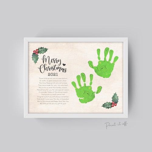 Everlasting Mistletoe Handprint / Baby Toddler Kids Art Craft | Etsy
