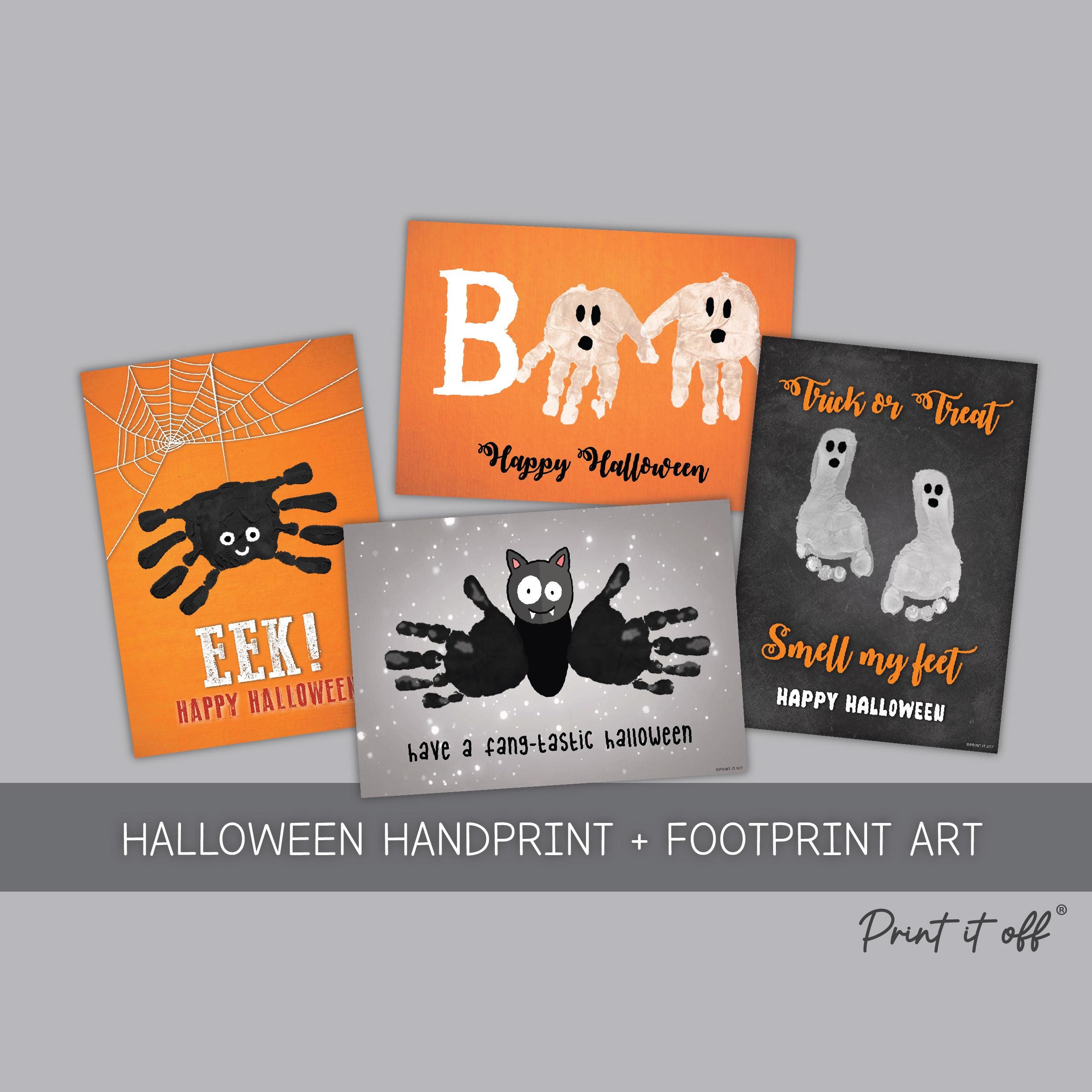 Halloween Handprint Footprint Pack / Craft Art Baby Toddler Kid / Hand ...