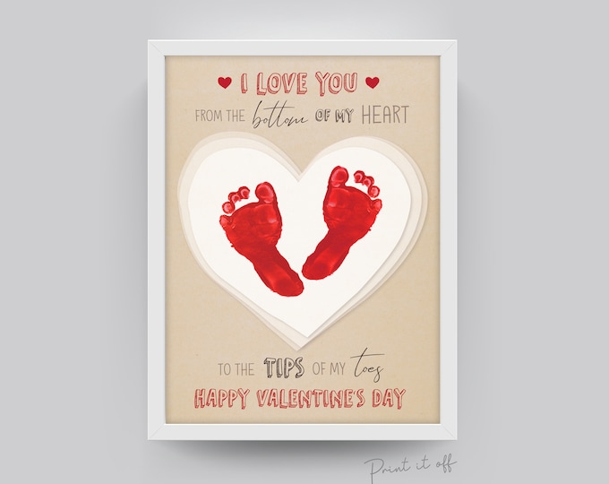 Footprint Poem / Two Feet, Ten Little Toes / Valentine's Day / Feet ...