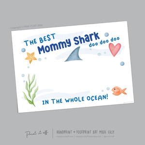 Best Mommy Shark / Footprint Handprint Art Craft Mom Mother's Day ...
