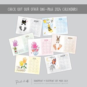 2024 Handprint Footprint Calendar Art Craft / DIY Gift Child Baby Kids ...
