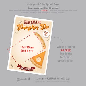 Pumpkin Pie Footprint Foot Hand Art Craft / Thanksgiving Fall Autumn ...