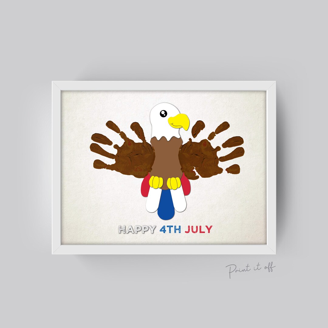 Handprint Art / American Eagle / Happy 4th July / USA America ...