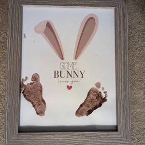 Some Bunny Loves You / Easter Feet / Footprint Handprint Art / Craft ...