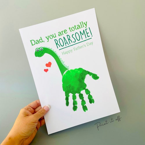 Handprint for Daddy DIY Fathers Day Gift Printable Keepsake - Etsy