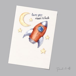 Love You to the Moon and Back / Handprint Art / Rocket Stars / Kids ...