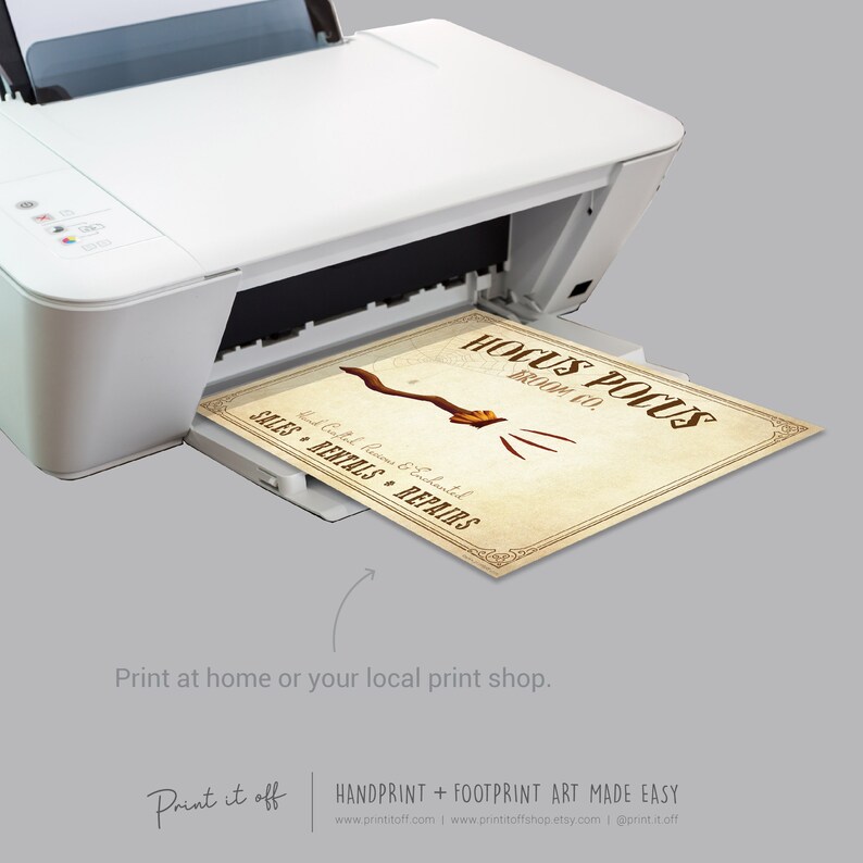 Hocus Pocus Handprint Art Craft / Witch Broom Stick Halloween Sign ...