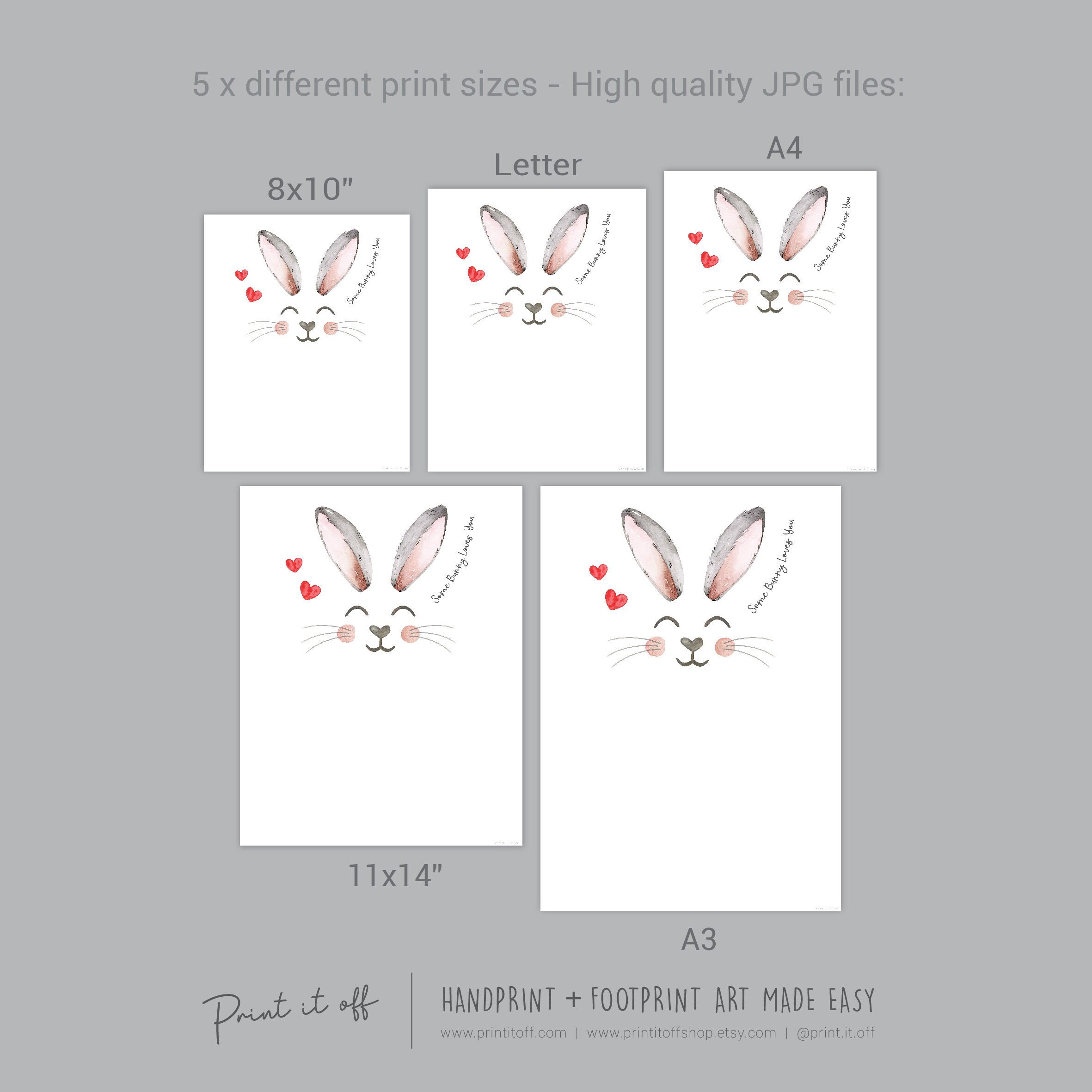 Some Bunny Loves You / Easter / Footprint Handprint Art / Baby Toddler ...