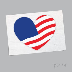 Flag Heart / Handprint Footprint Art / 4th of July Independence Day ...