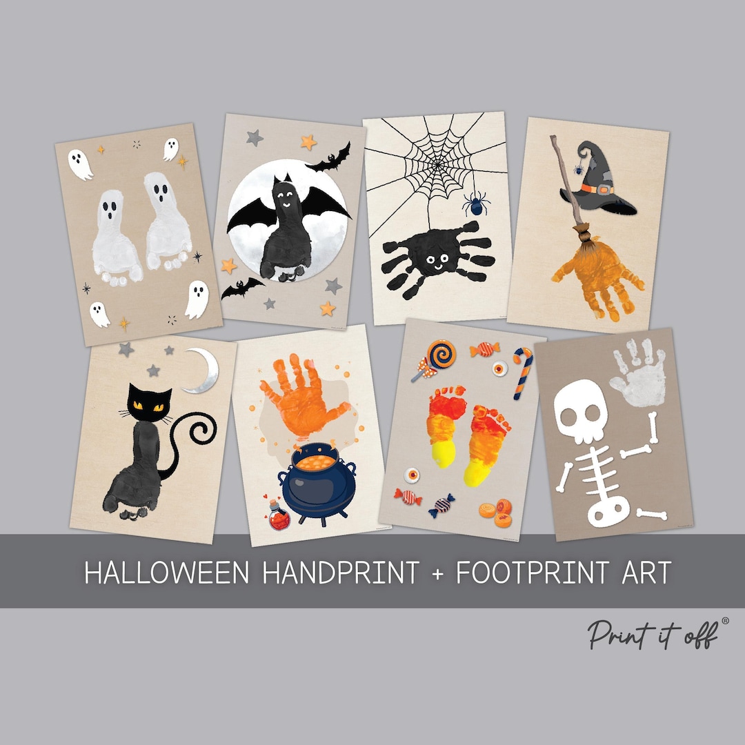 Halloween Handprint Footprint Art Craft / Baby Kids Child Toddler ...